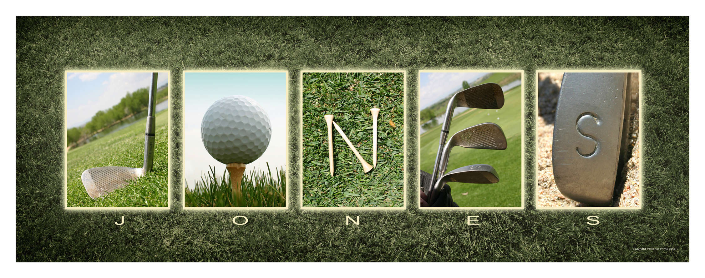 Golf Letter Personalized Block Mount Artwork | Cabela's